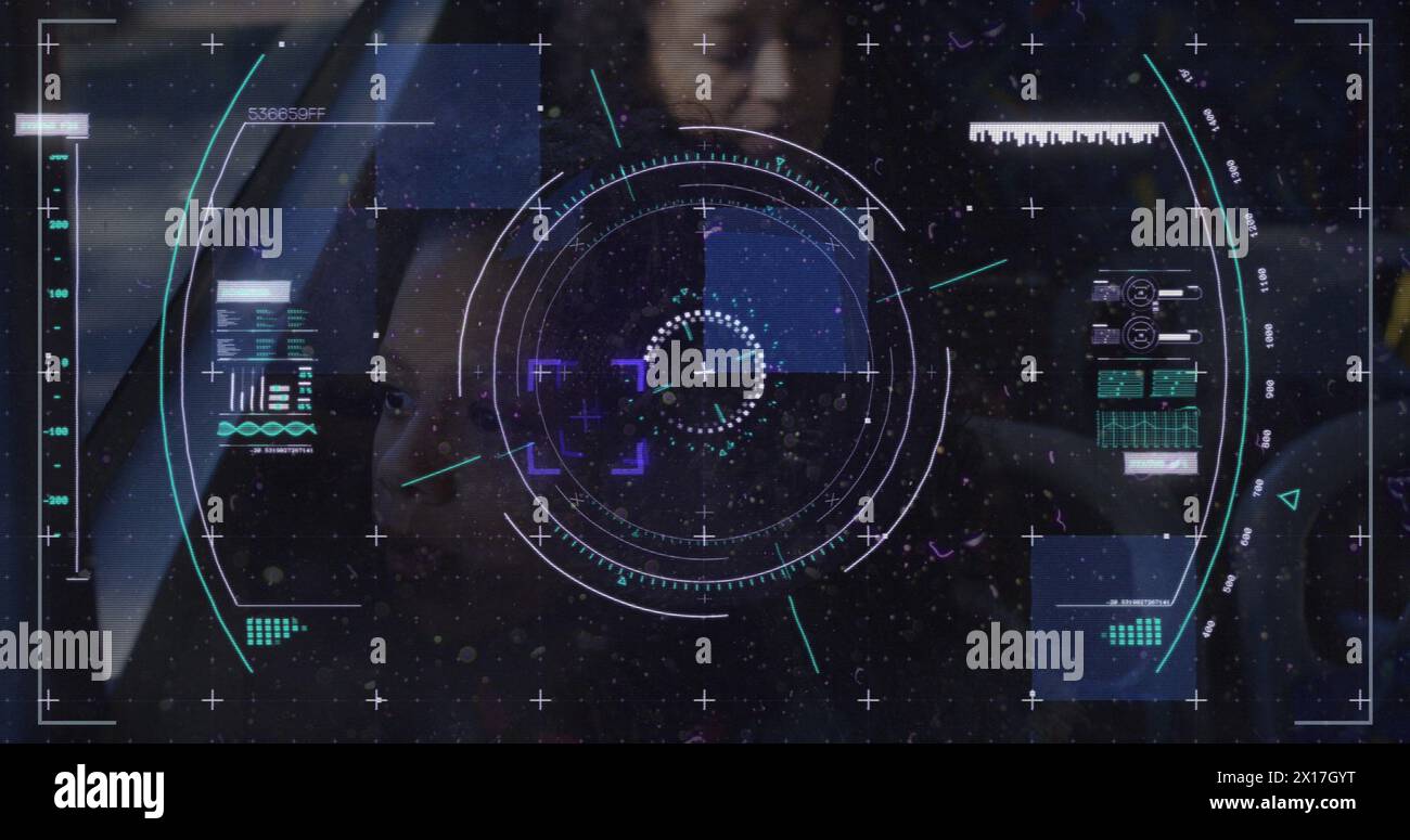 Scope scanning over world map hi-res stock photography and images - Alamy