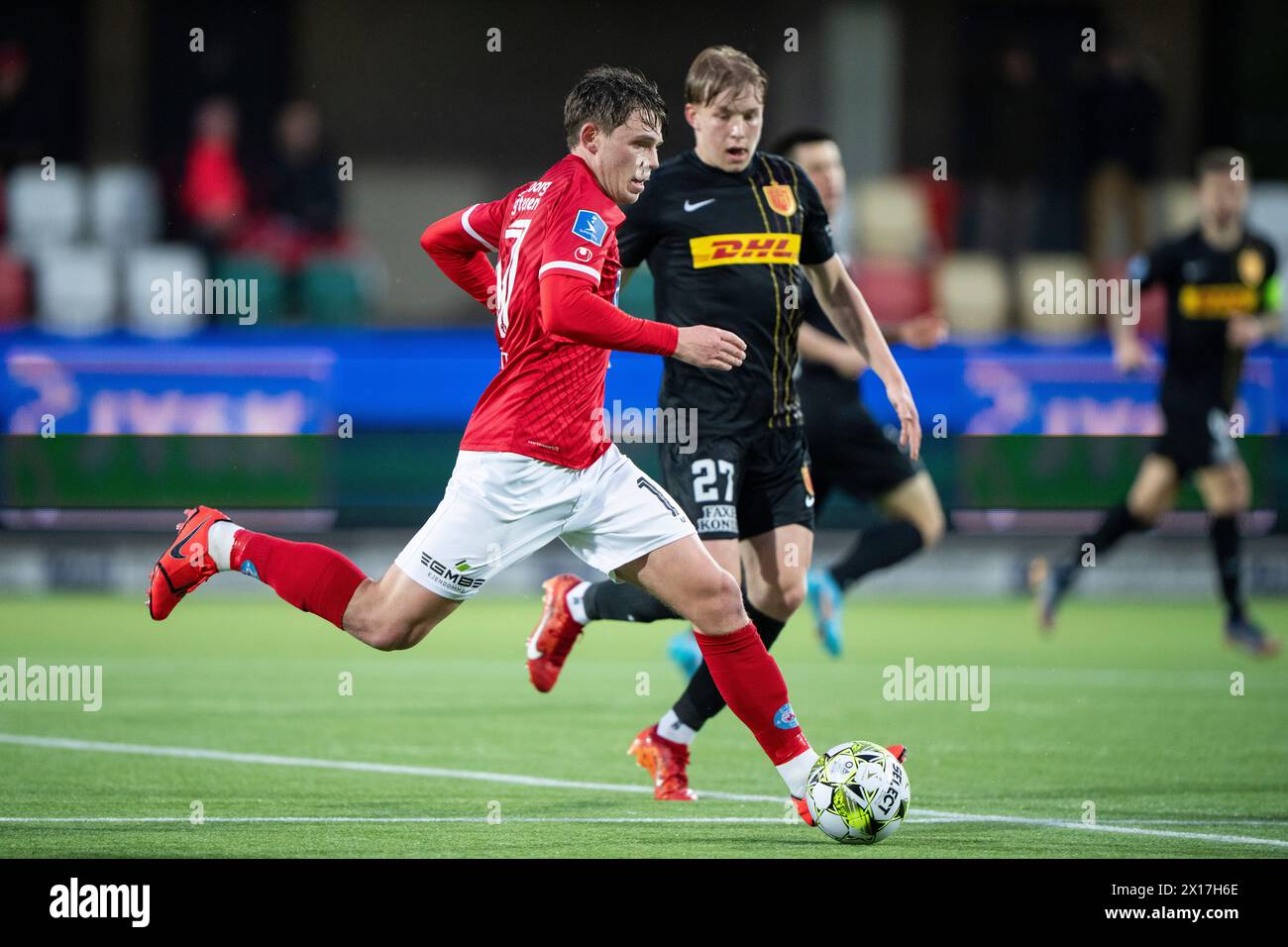 Silkeborg, Denmark. 15th Apr, 2024. Silkeborg's Callum McCowatt ...
