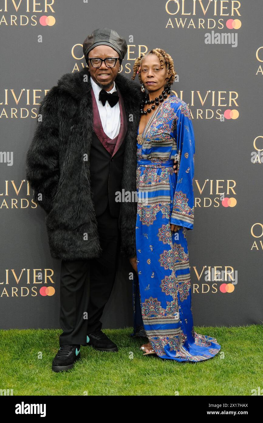 Jonzi D photographed arriving at the Olivier Awards 2024 with ...