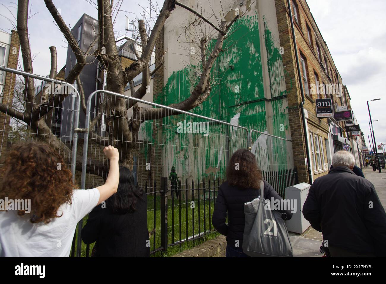 Banksy tree mural hi-res stock photography and images - Alamy