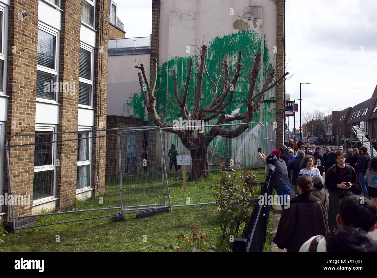 Banksy tree mural hi-res stock photography and images - Alamy