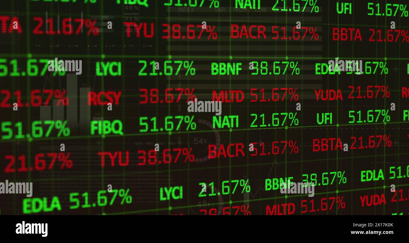 Image of financial data processing and statistics recording Stock Photo ...