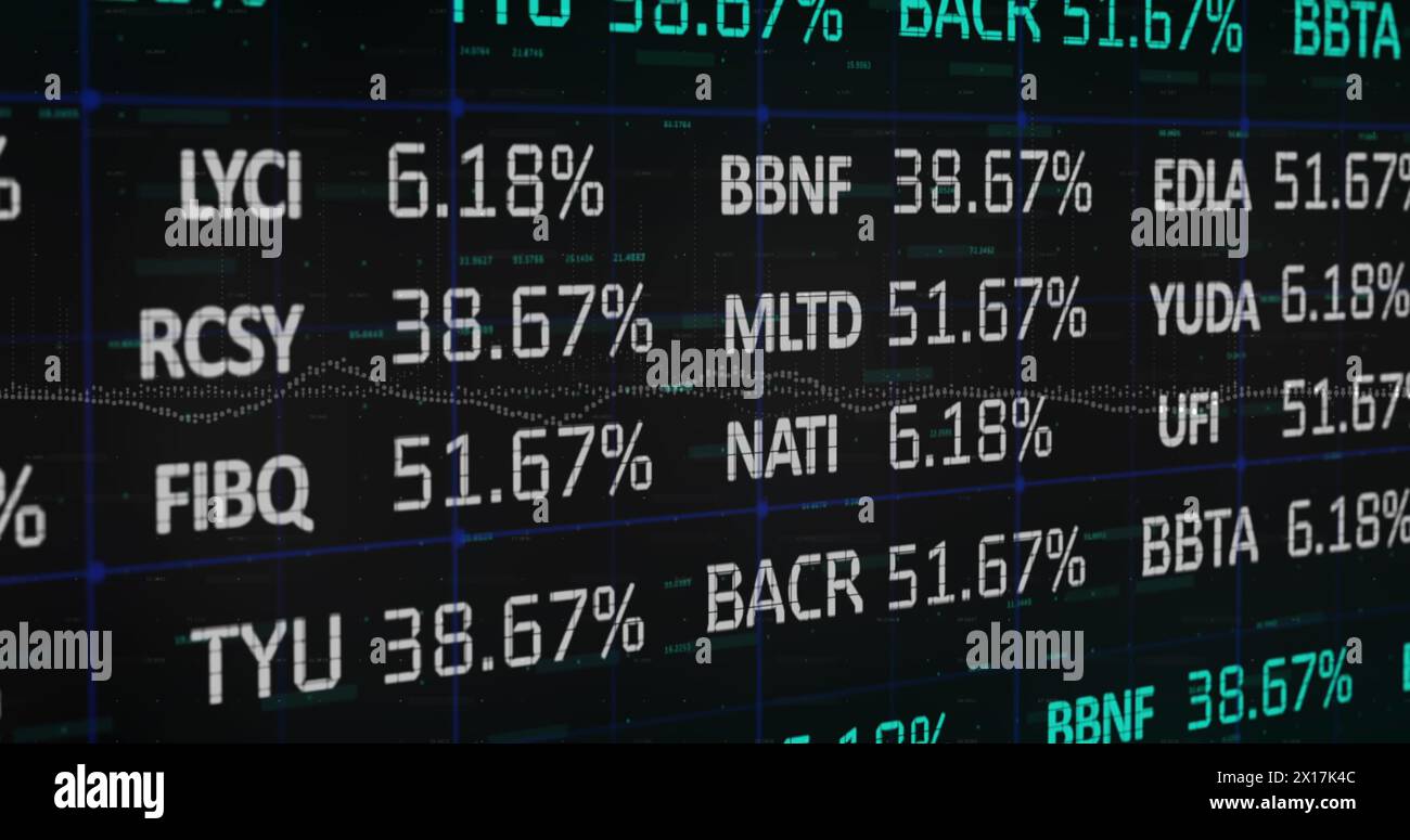 Image of financial data processing and statistics recording Stock Photo ...