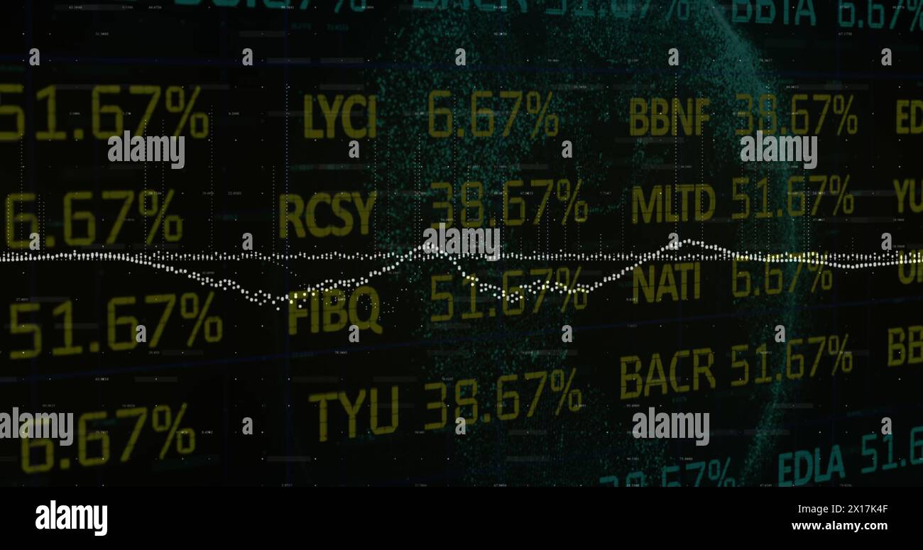 Image of financial data processing and statistics recording Stock Photo ...