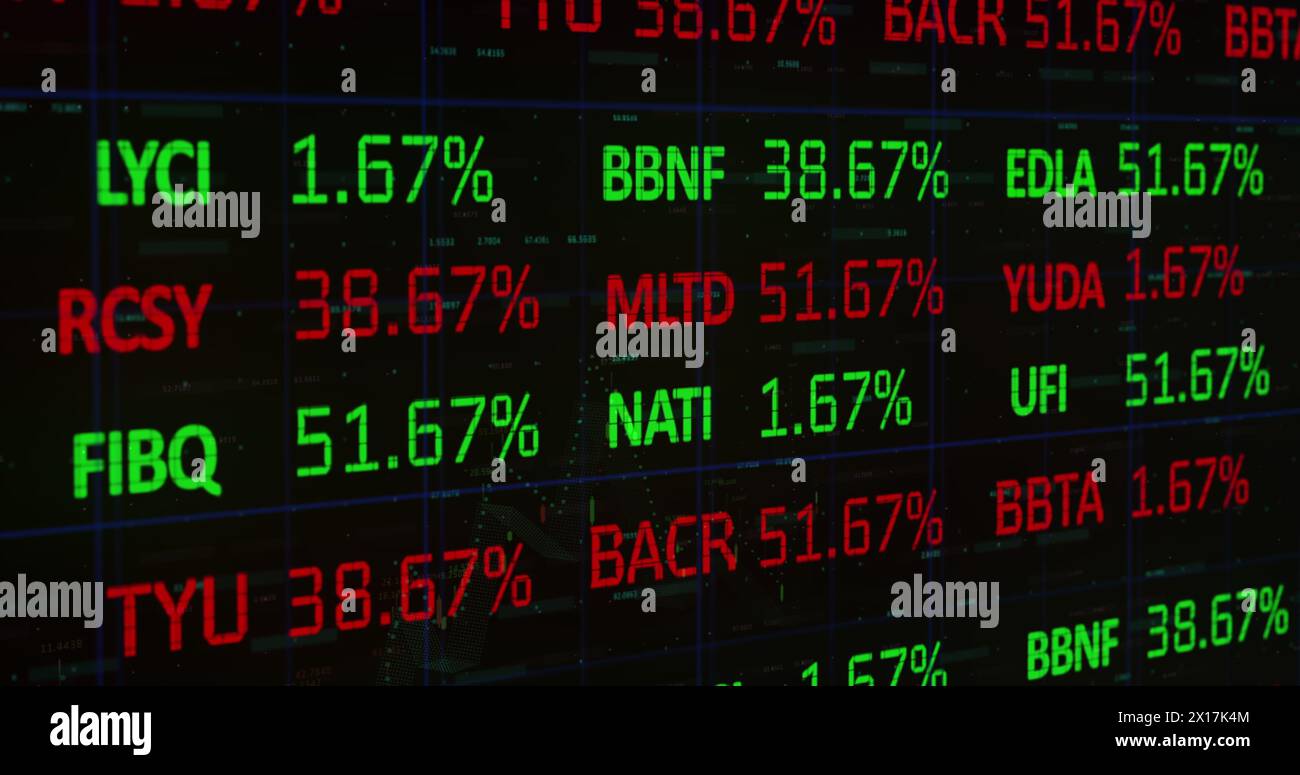 Image of financial data processing and statistics recording Stock Photo ...