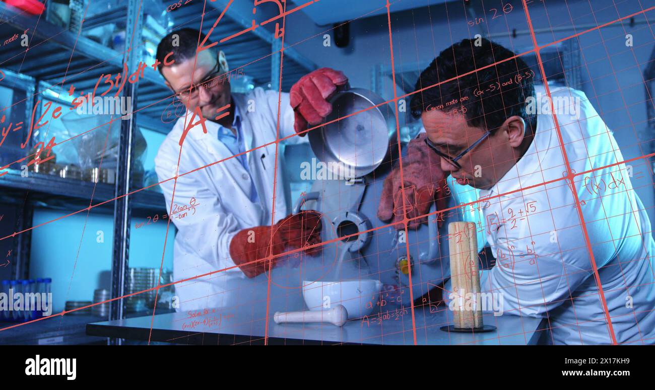 Animation mathematical equations over male hi-res stock photography and ...