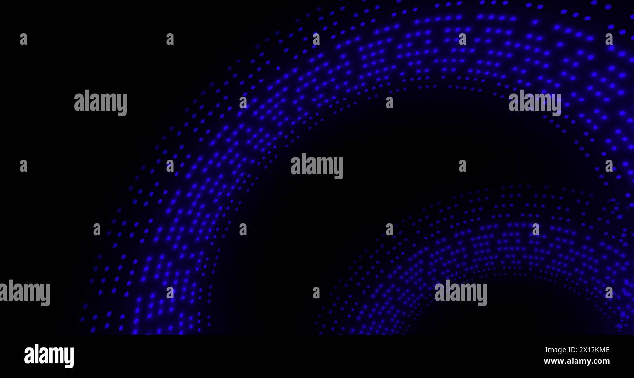 Image of spinning blue glowing circles on black background Stock Photo ...