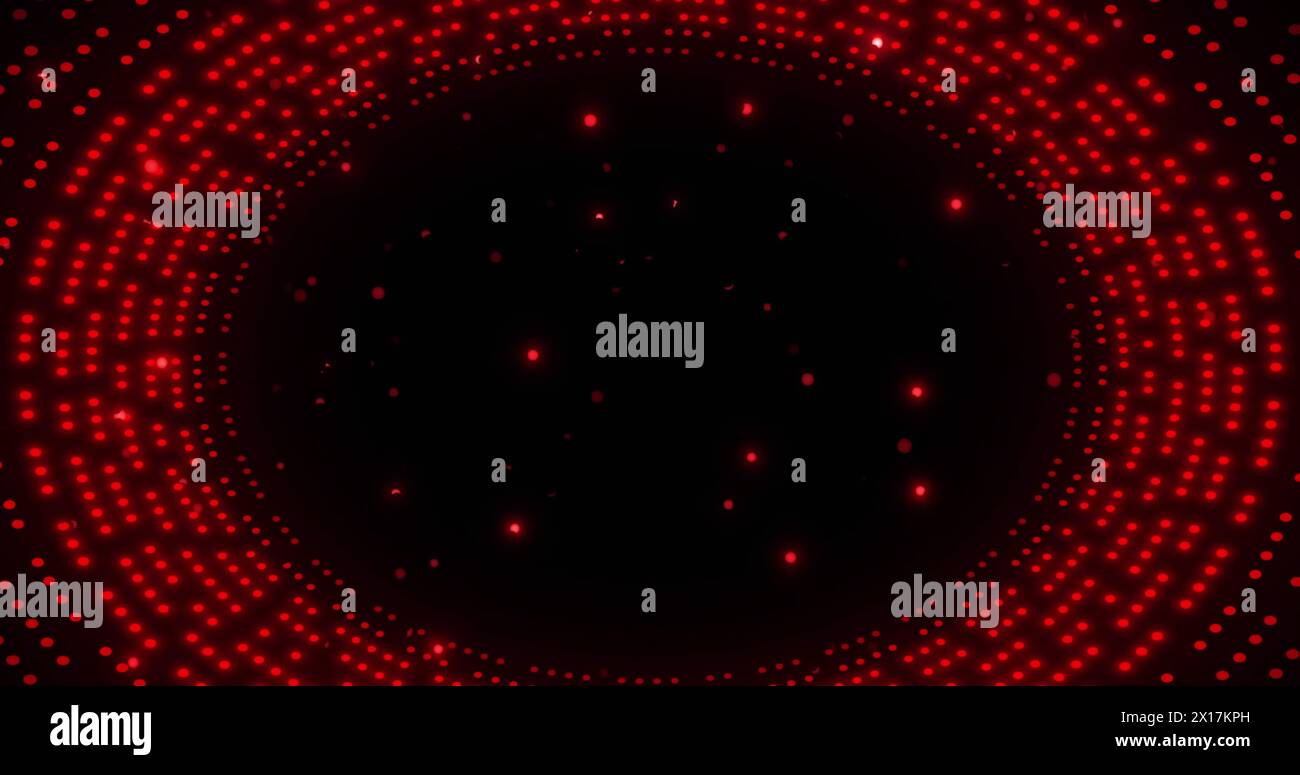Image of spinning red glowing circles on black background Stock Photo ...