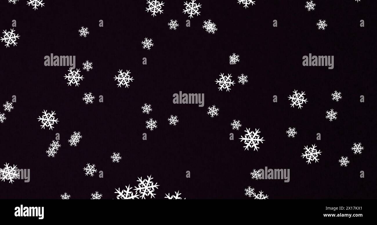 Image of snow falling on black background Stock Photo - Alamy