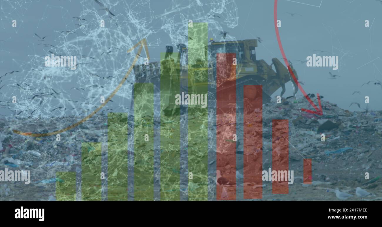 Image of data processing over rubbish dump Stock Photo - Alamy