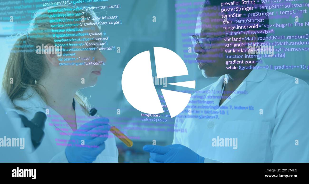 Image of data processing over diverse scientists in lab Stock Photo - Alamy