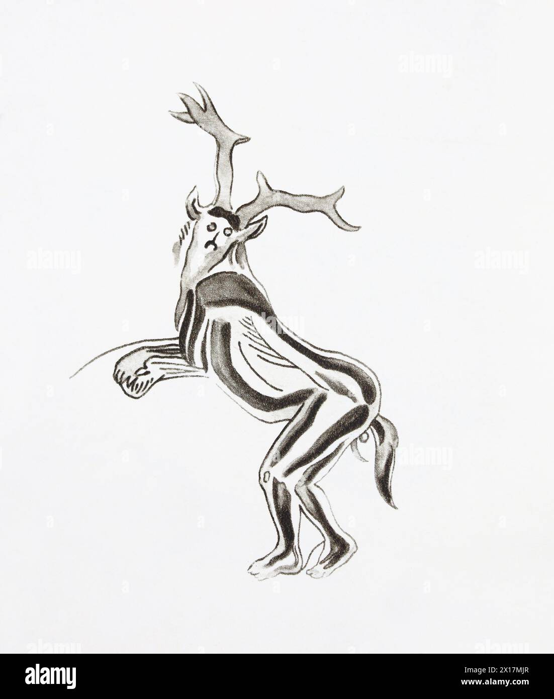 Deer head silhouette hi-res stock photography and images - Alamy