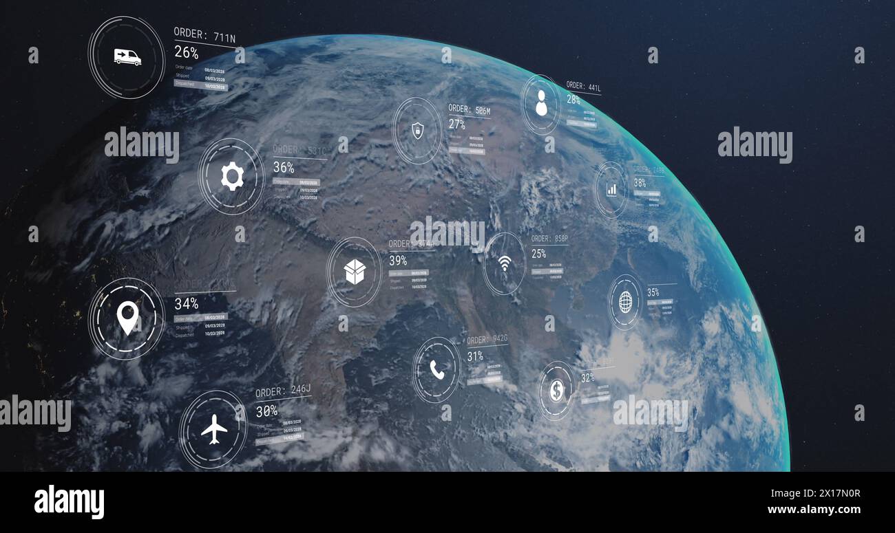 Animation digital data globe icons hi-res stock photography and images ...