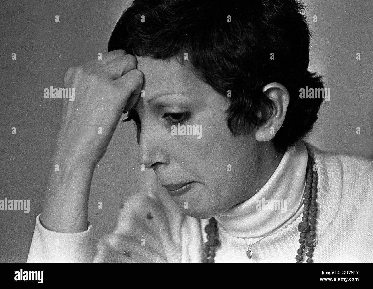 Argentine actress and tango singer Susana Rinaldi during a press ...