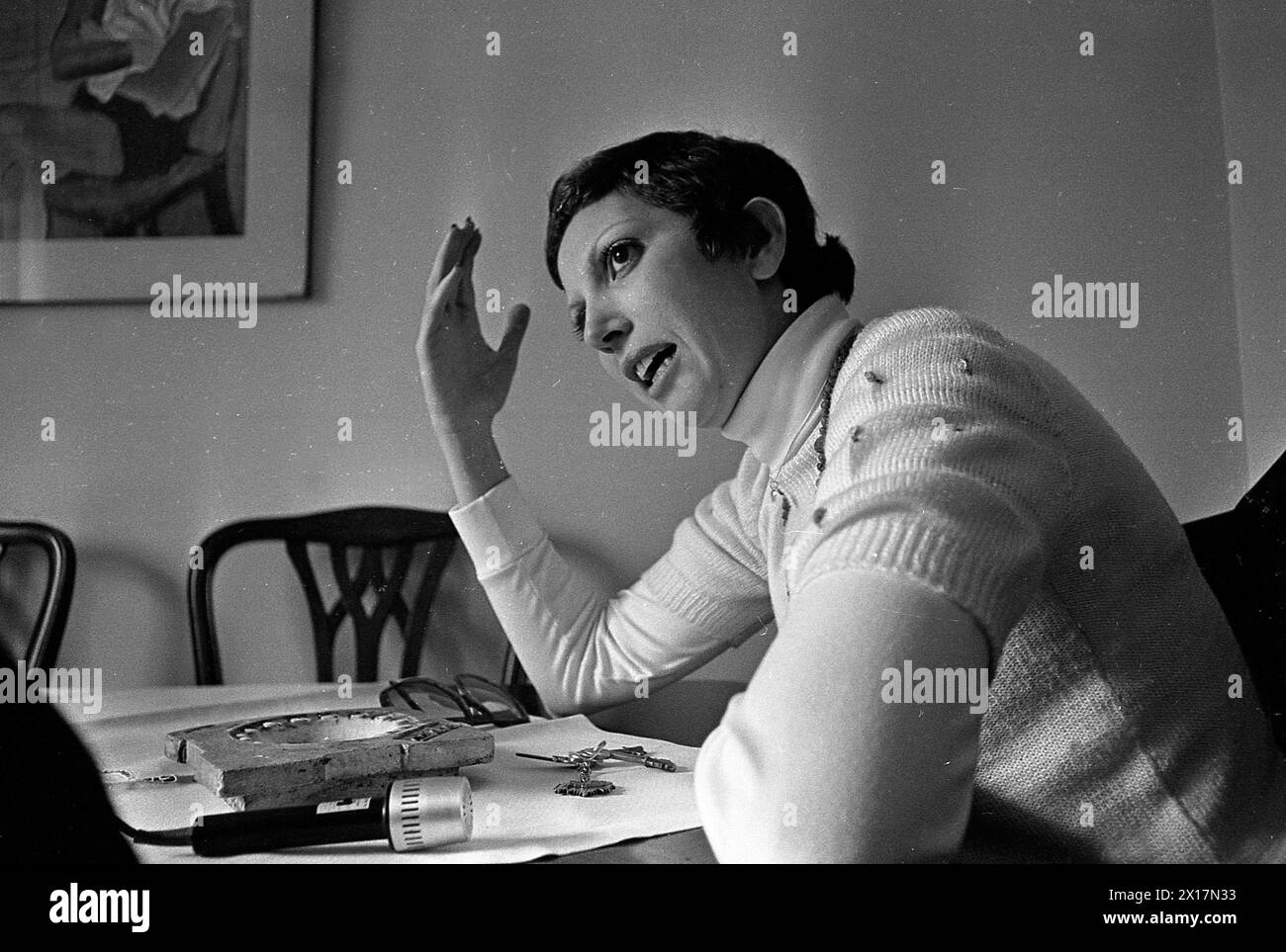 Argentine actress and tango singer Susana Rinaldi during a press ...