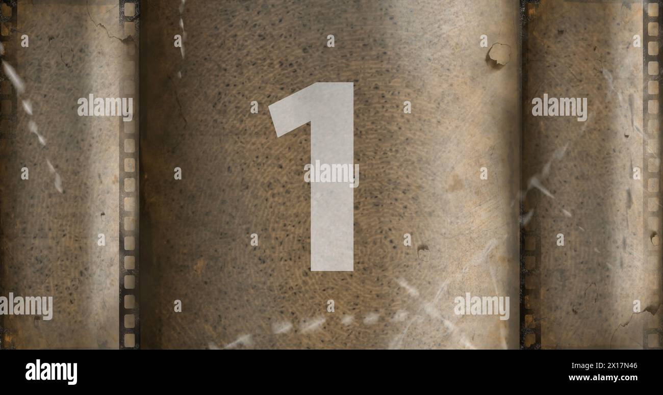 Retro old film countdown 4k hi-res stock photography and images - Alamy