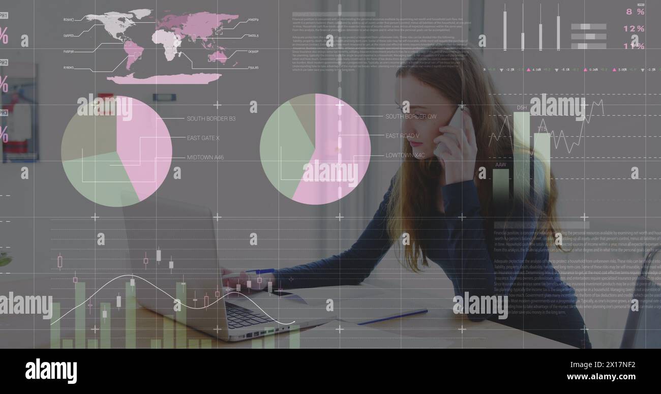 Data analytics graph animation over hi-res stock photography and images ...