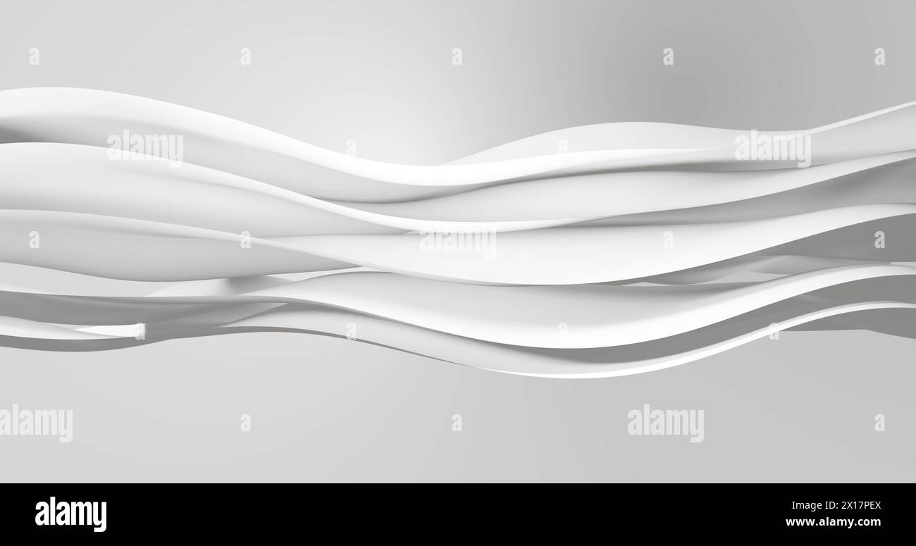 Image of white gradient layers waving over white to grey gradient ...