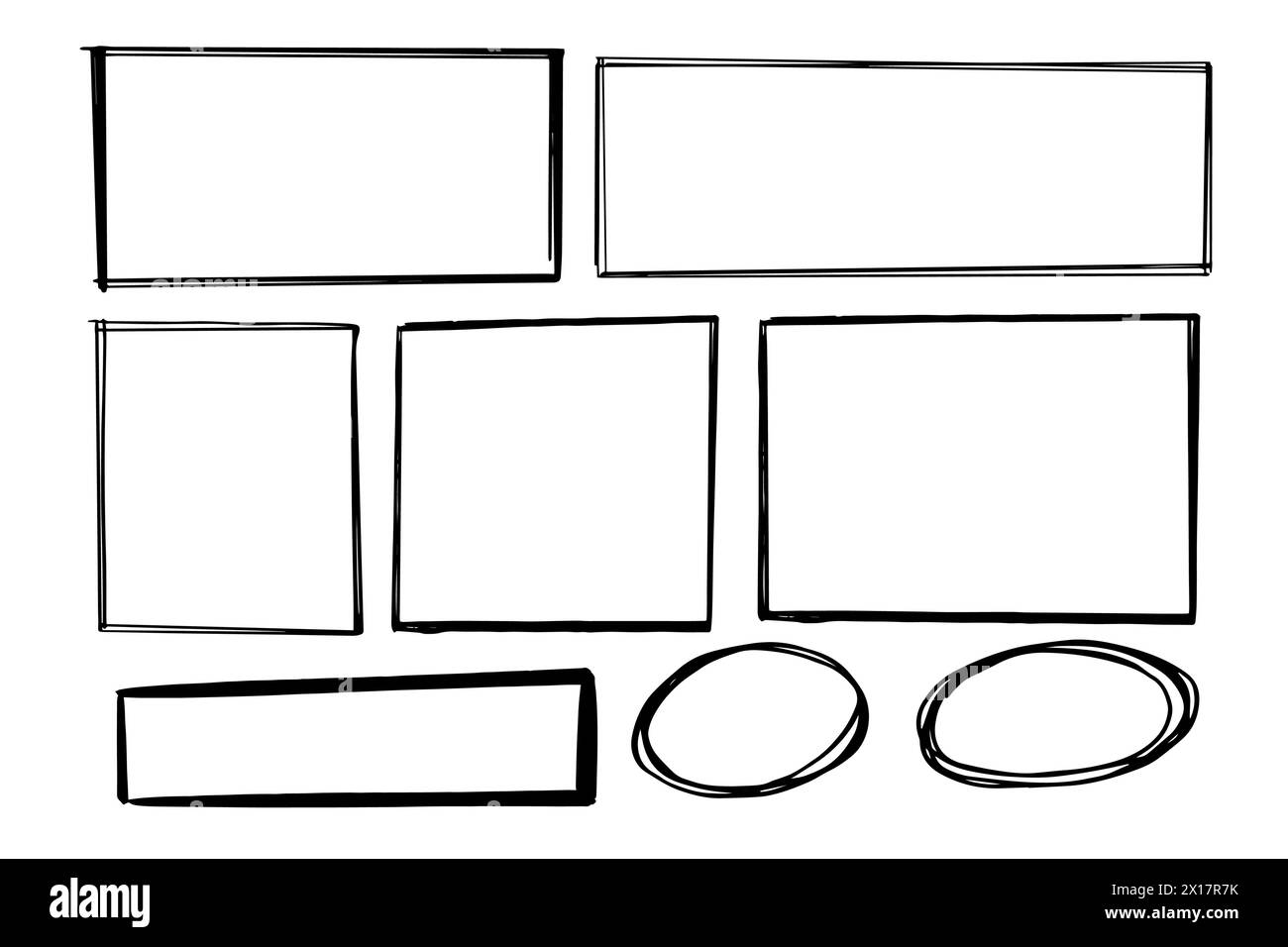 Rectangle frame cadre, edge grunge border, text box textured isolated ...