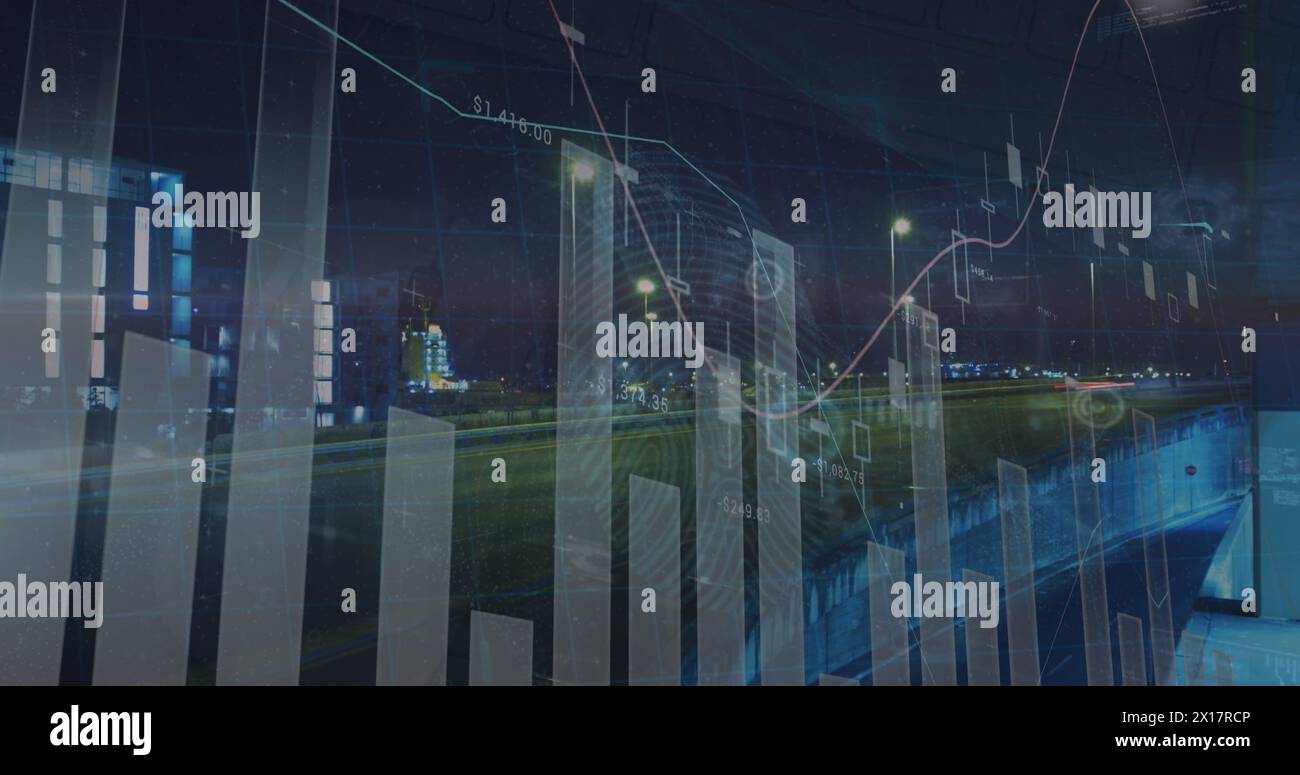 Animation multiple graphs over time hi-res stock photography and images ...