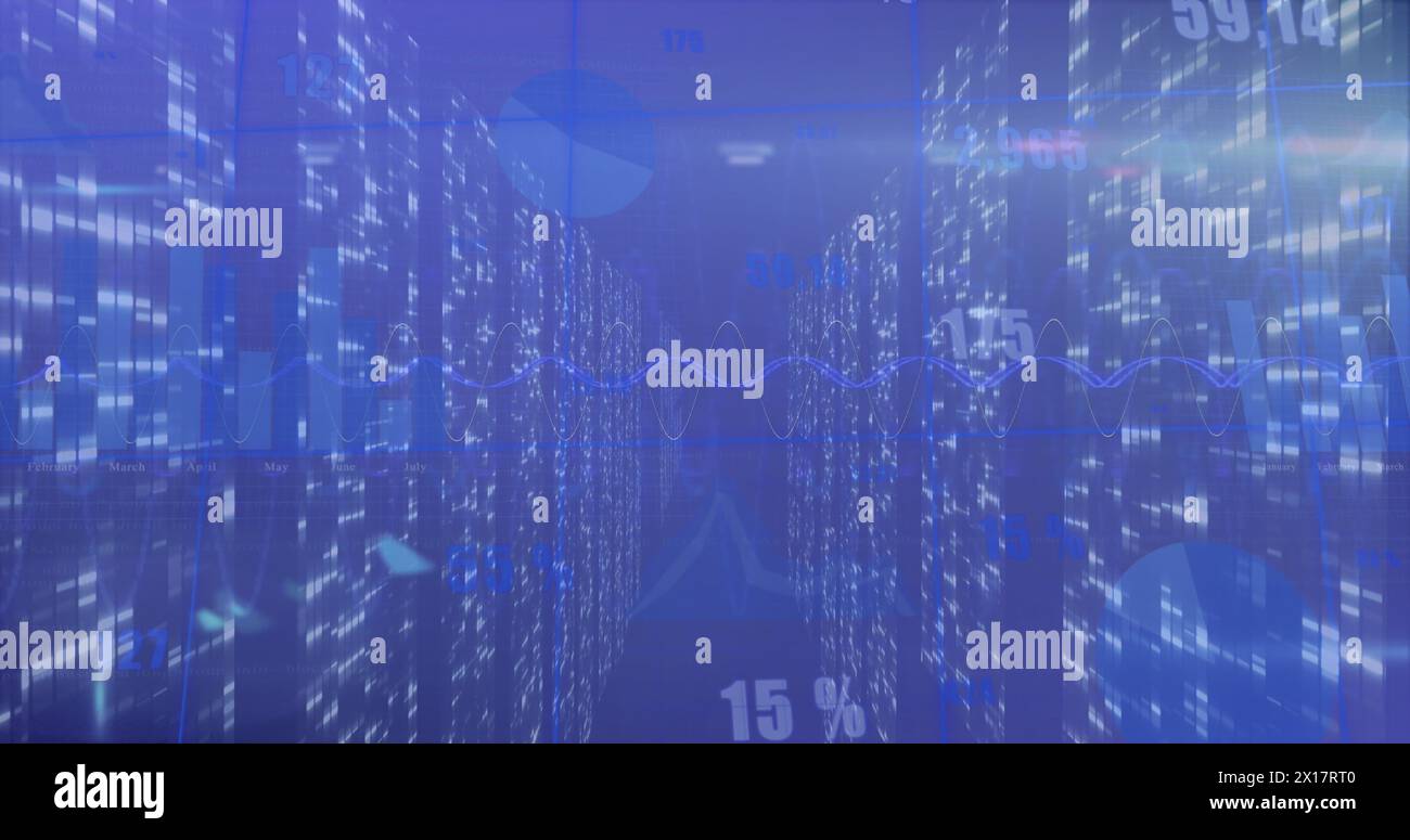 Image Of Statistical Data Processing Over Screens Of Mosaic Squares