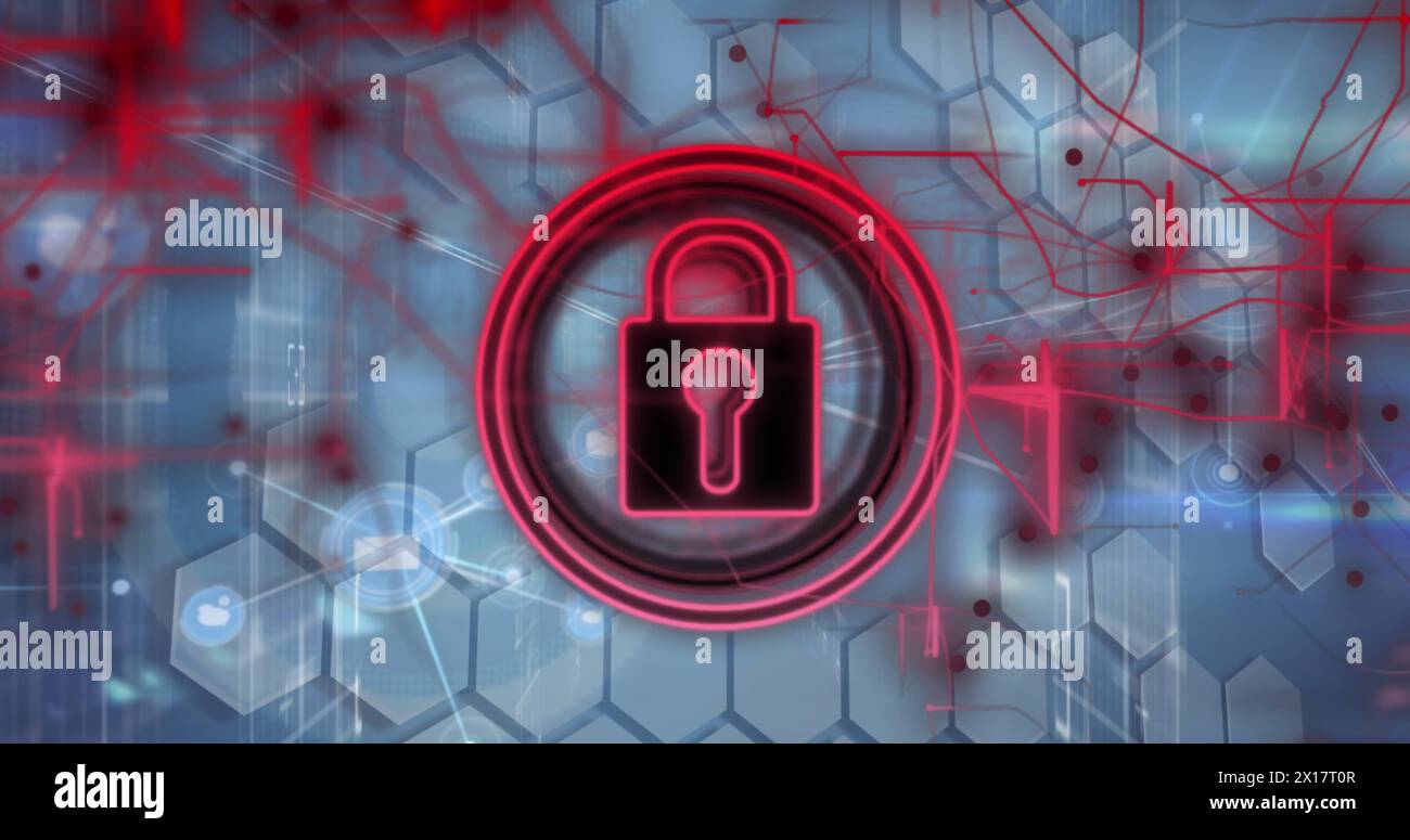 Animation padlock icon data network hi-res stock photography and images - Alamy