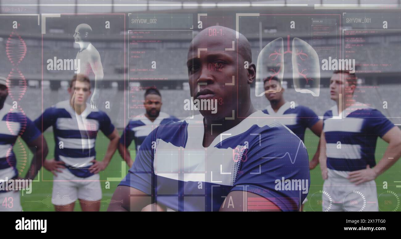 Image of human body data and statistics over multi-ethnic male rugby ...