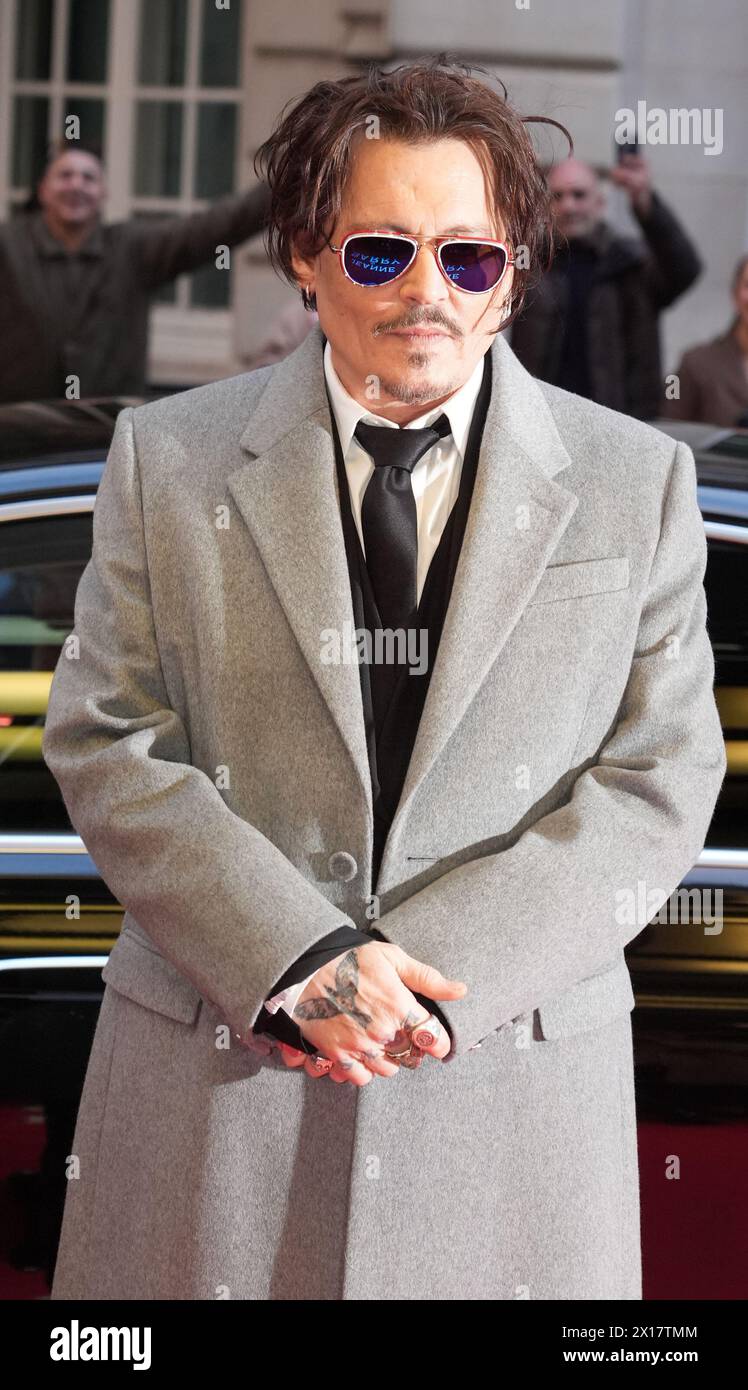 Johnny Depp arrives for the UK premiere of Jeanne Du Barry, at Curzon ...