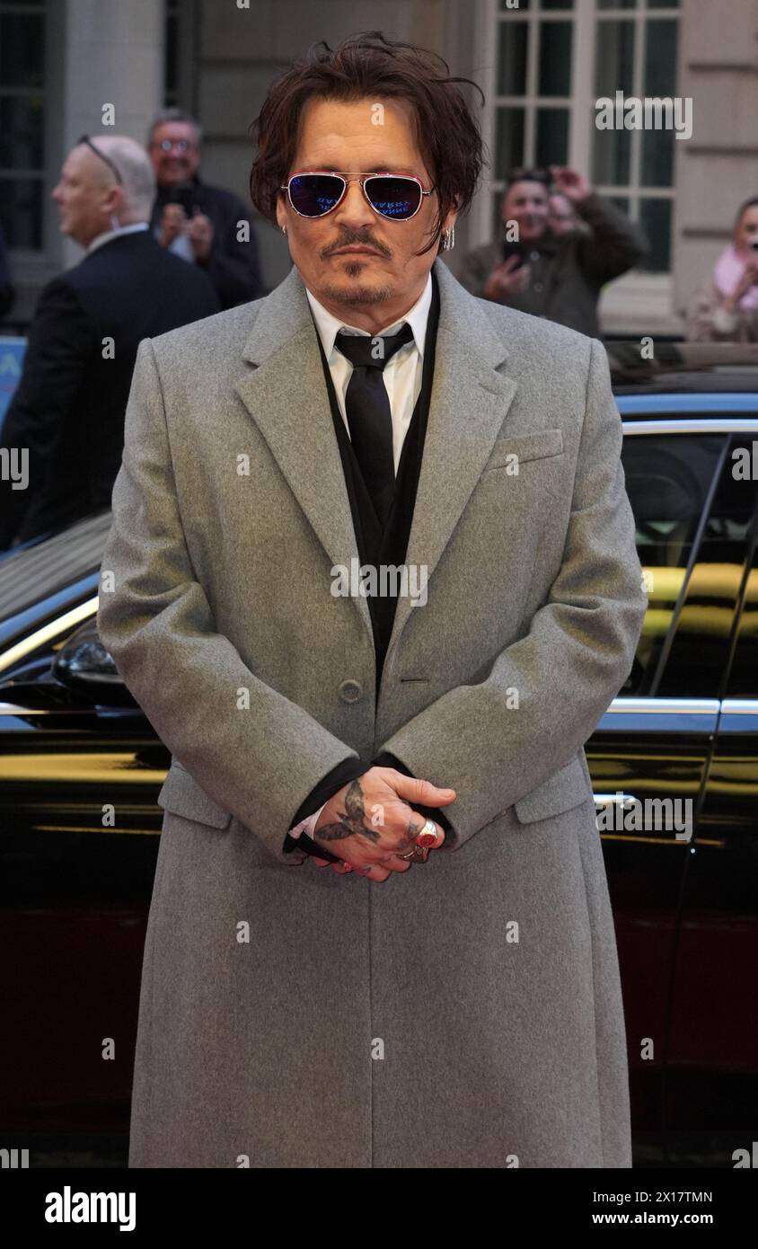 Johnny Depp arrives for the UK premiere of Jeanne Du Barry, at Curzon ...