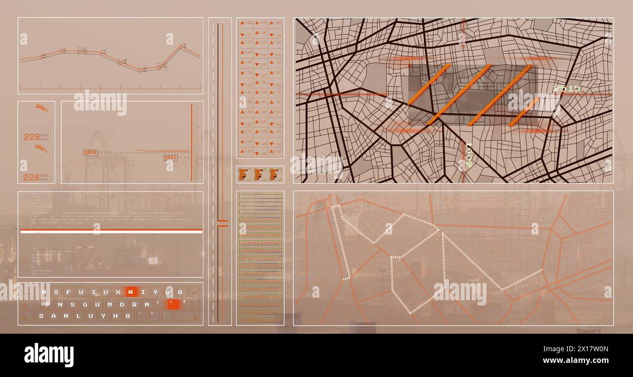 Image Of Graph Loading Circles Bars Navigation Pattern And Computer 8194