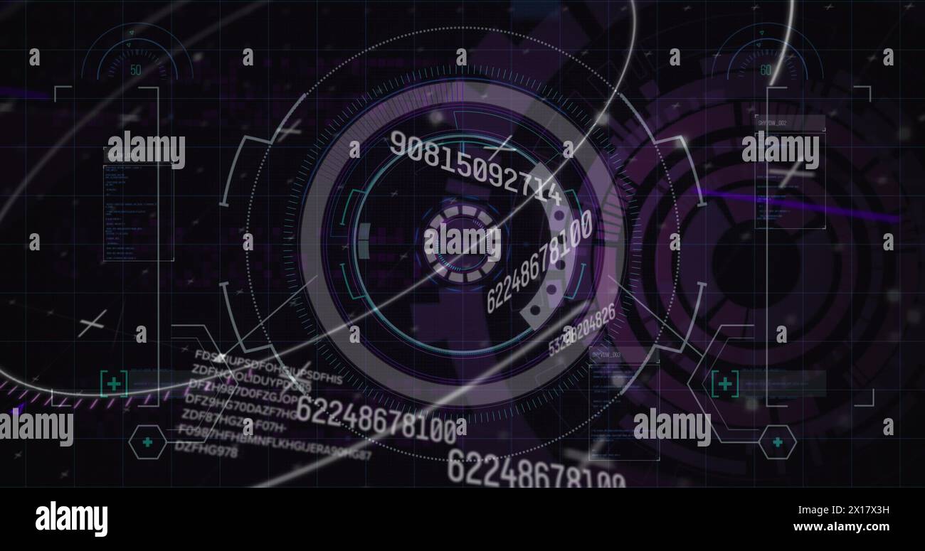 Image of numbers changing rapidly over digital signs Stock Photo - Alamy