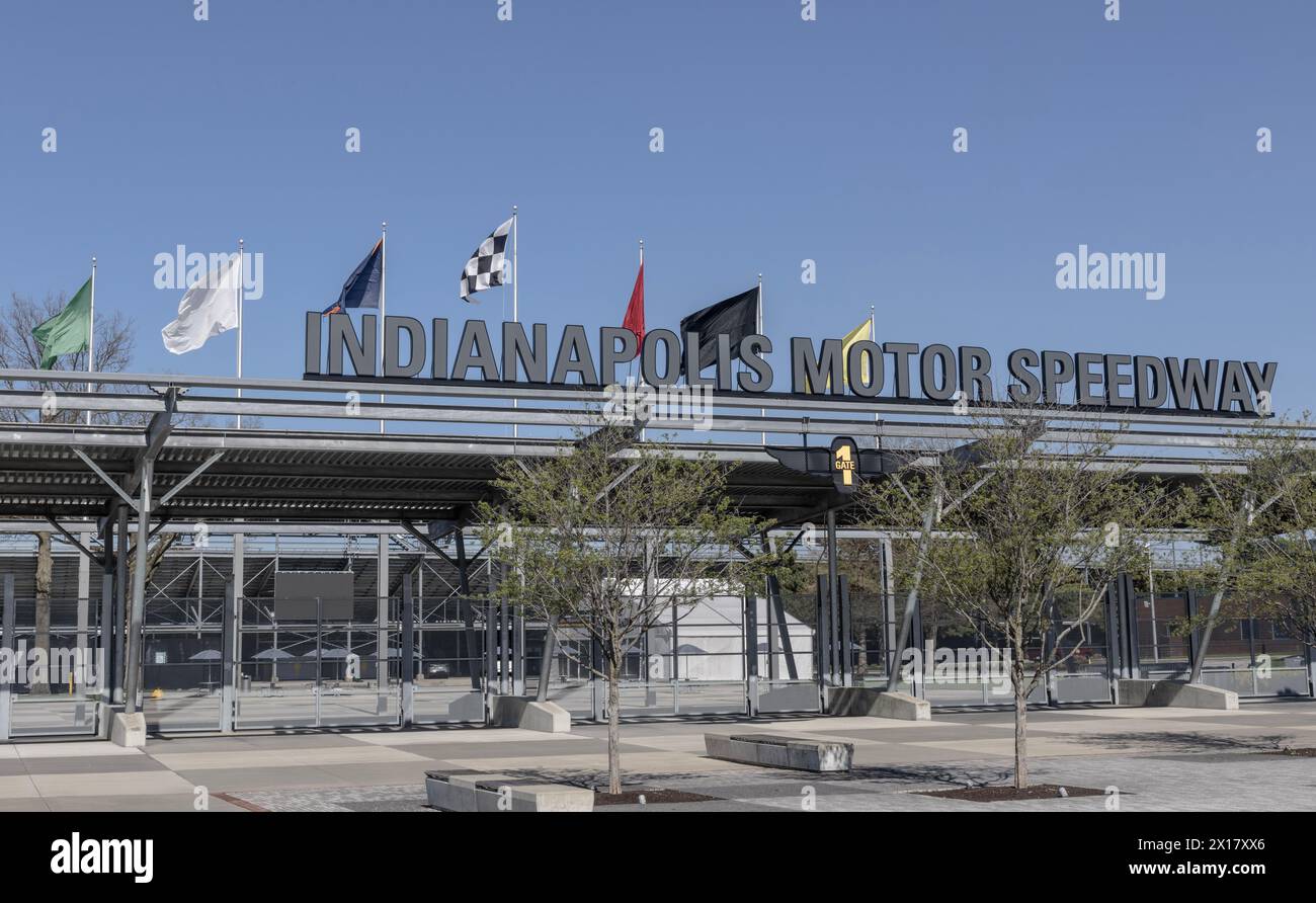 Indianapolis - April 13, 2024: Indianapolis Motor Speedway Gate One ...