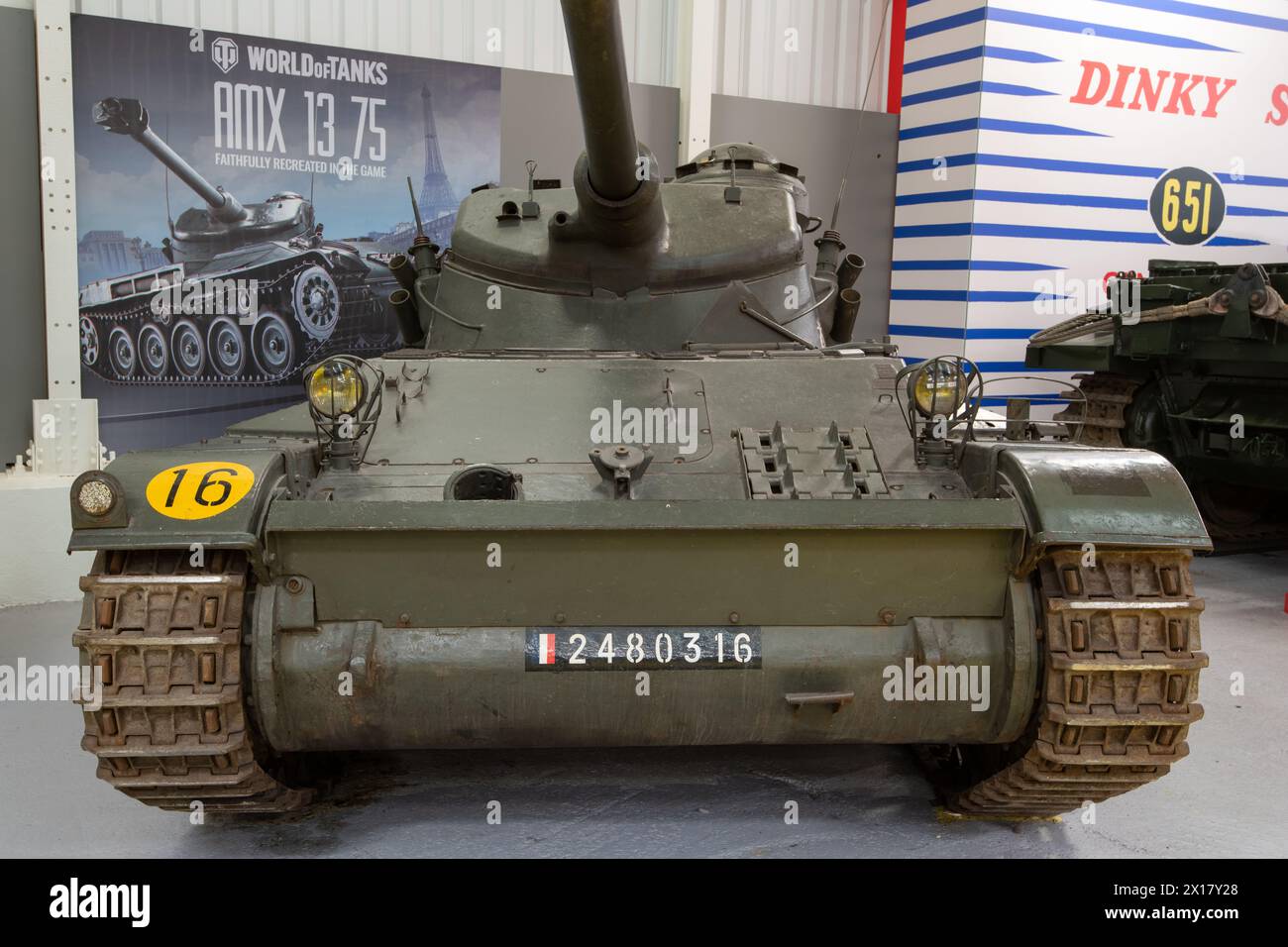 Bovington.Dorset.United Kingdom.February 25th 2024.An Amx 13 light tank ...