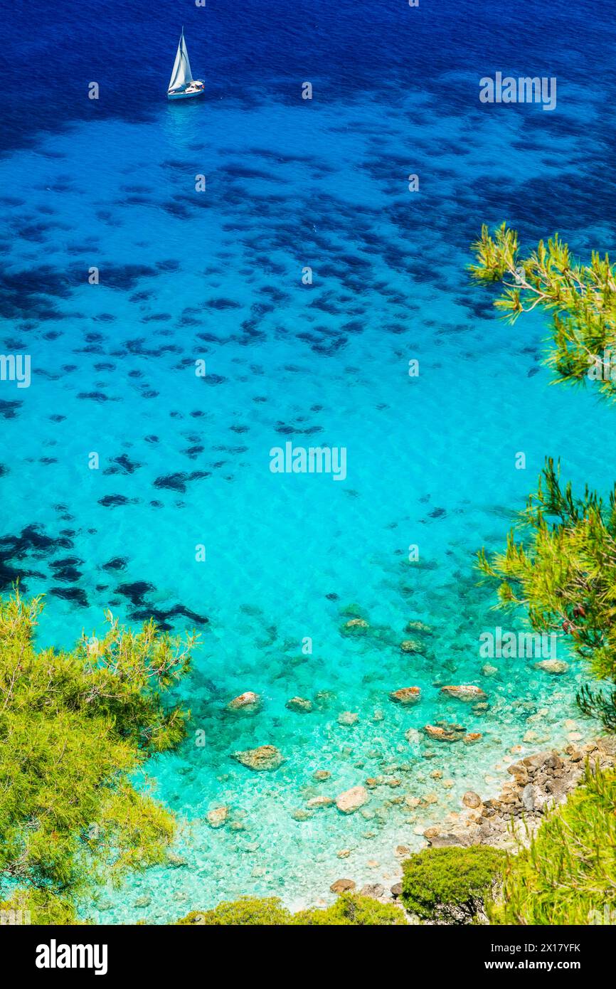 Turquoise beautiful beaches of Lefkada island witjj crystal clear sea ...