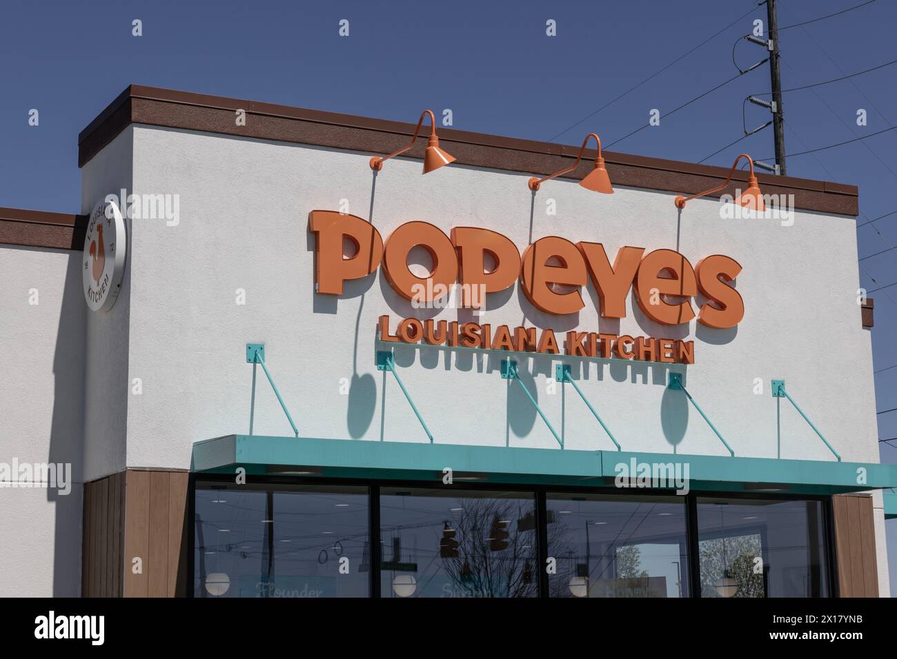 Indianapolis - April 13, 2024: Popeyes Louisiana Kitchen Fast Food ...
