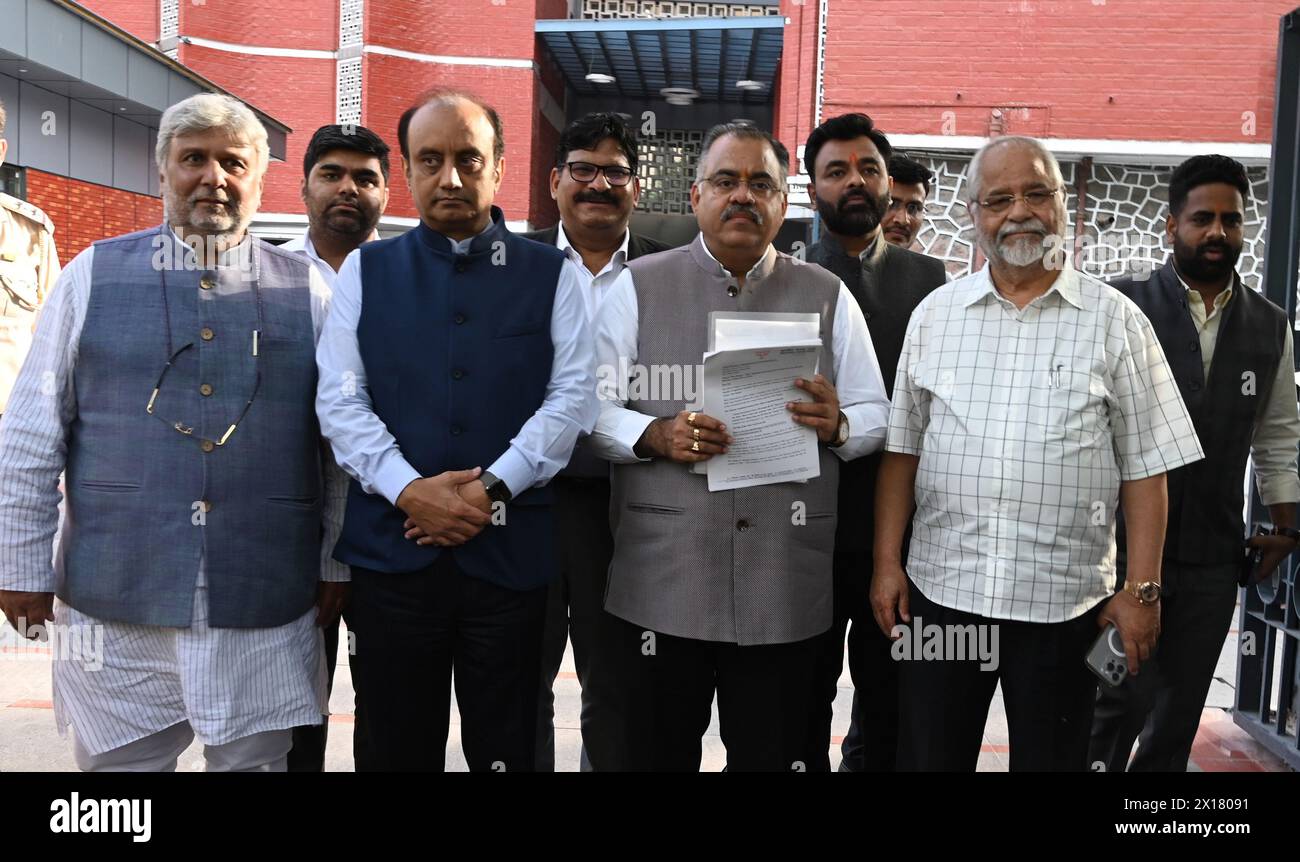 India. 15th Apr, 2024. NEW DELHI, INDIA - APRIL 15: BJP delegation ...