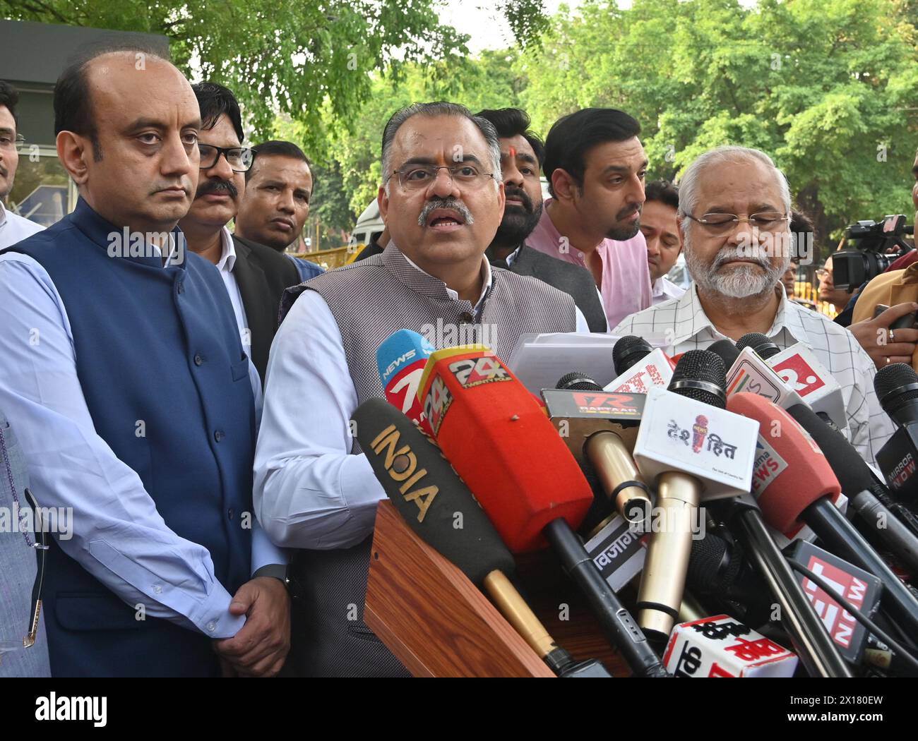 India. 15th Apr, 2024. New Delhi, India- April 15, 2024: BJP delegation ...