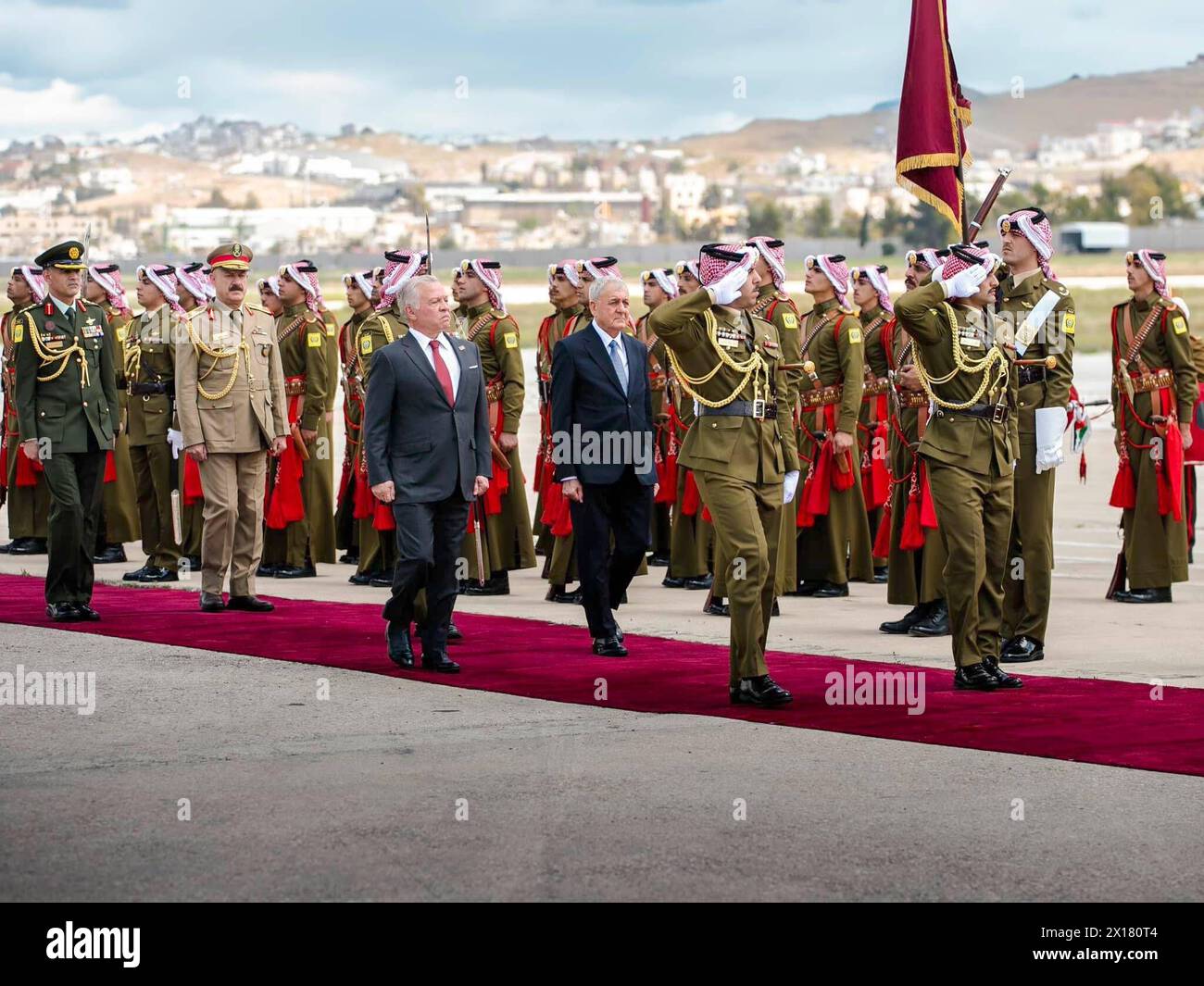 Jordanian King Abdullah II receives Iraqi President Abdul Latif Rashid ...