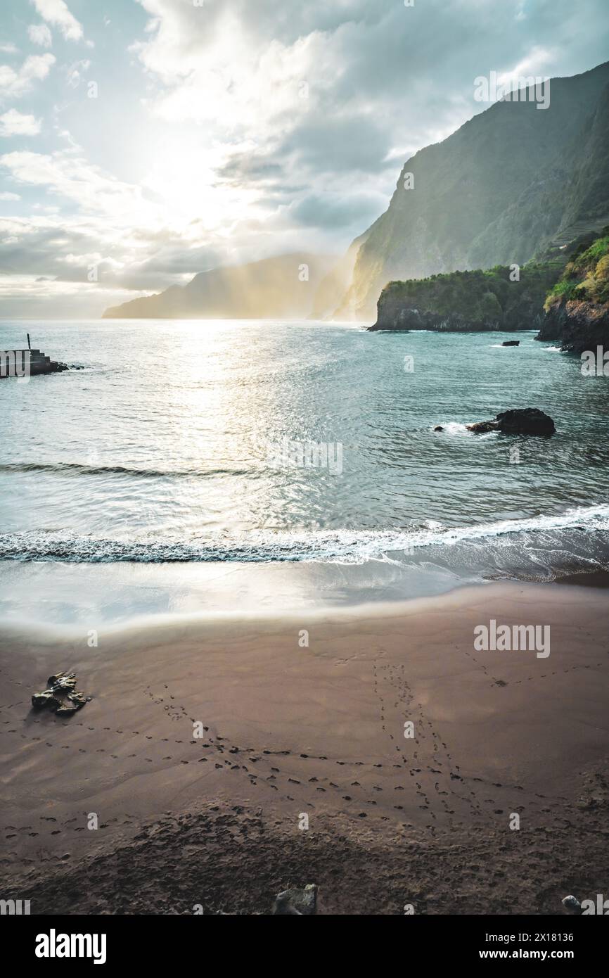 Beautiful beach in sea madeira hi-res stock photography and images - Alamy