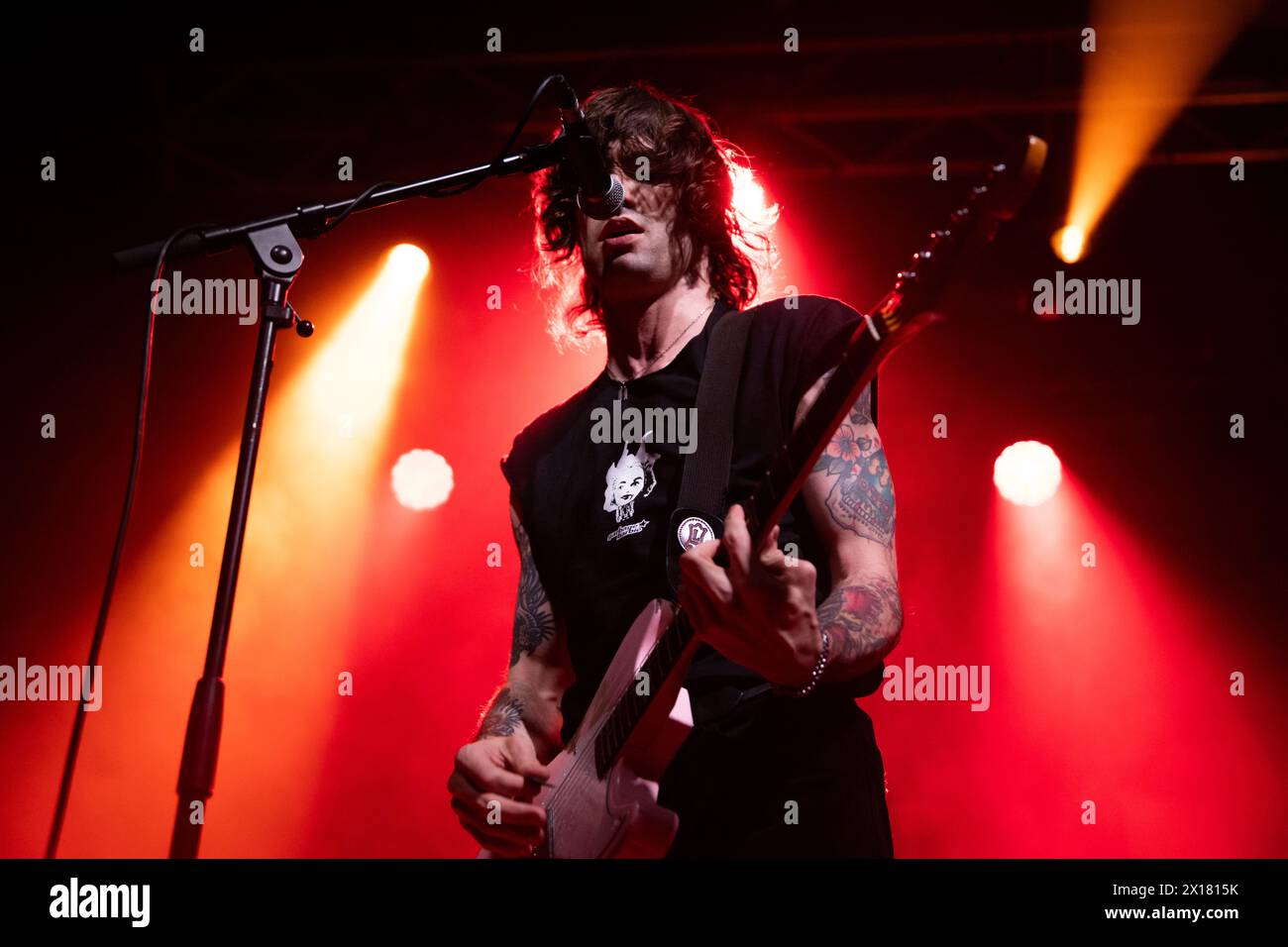 Bad Nerves perform live at Manchester Academy Uk, 6th april 2024 Stock ...