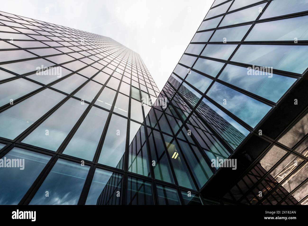 Modern architecture, high-rise building, Messeturm, Basel, Canton of ...