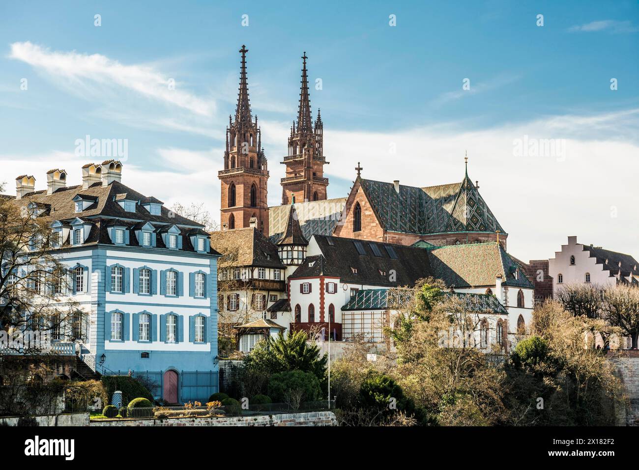 Old Town Grossbasel and Basel Minster, Basel, Canton of Basel-Stadt ...