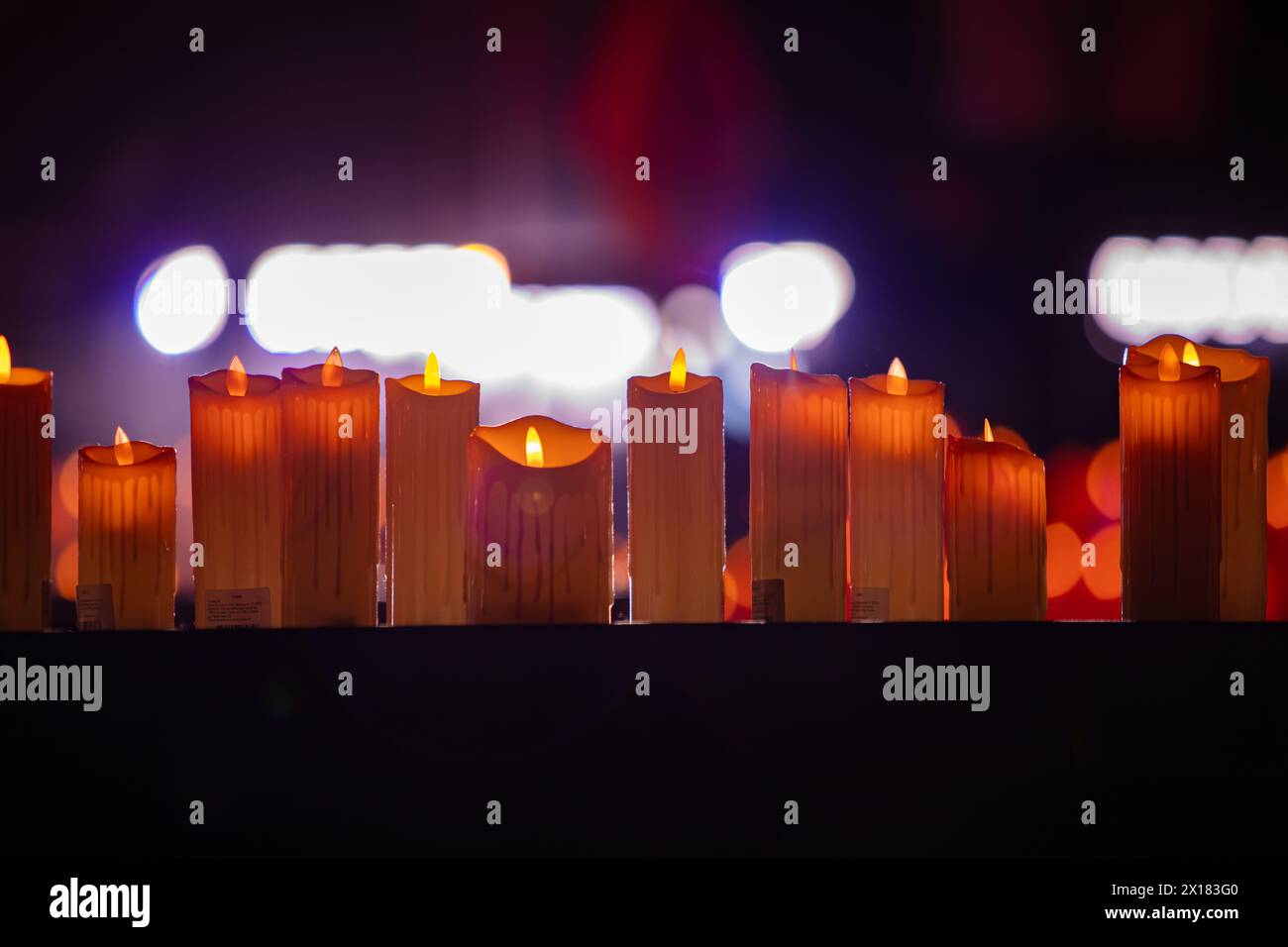 candles on the concert stage background for design purpose Stock Photo ...