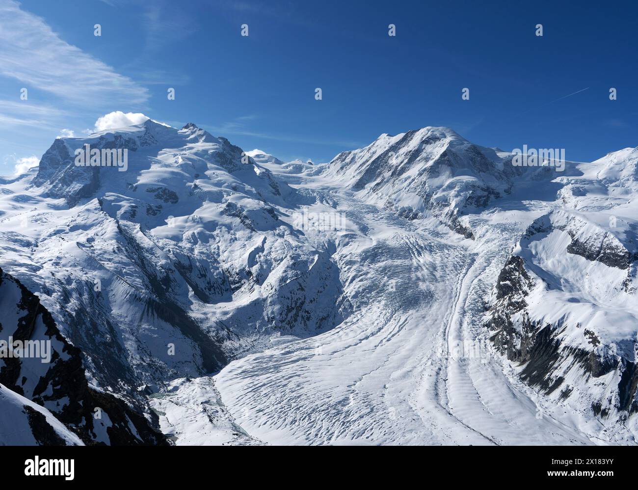 The Gorner Glacier in the Pennine Alps, Switzerland Stock Photo - Alamy