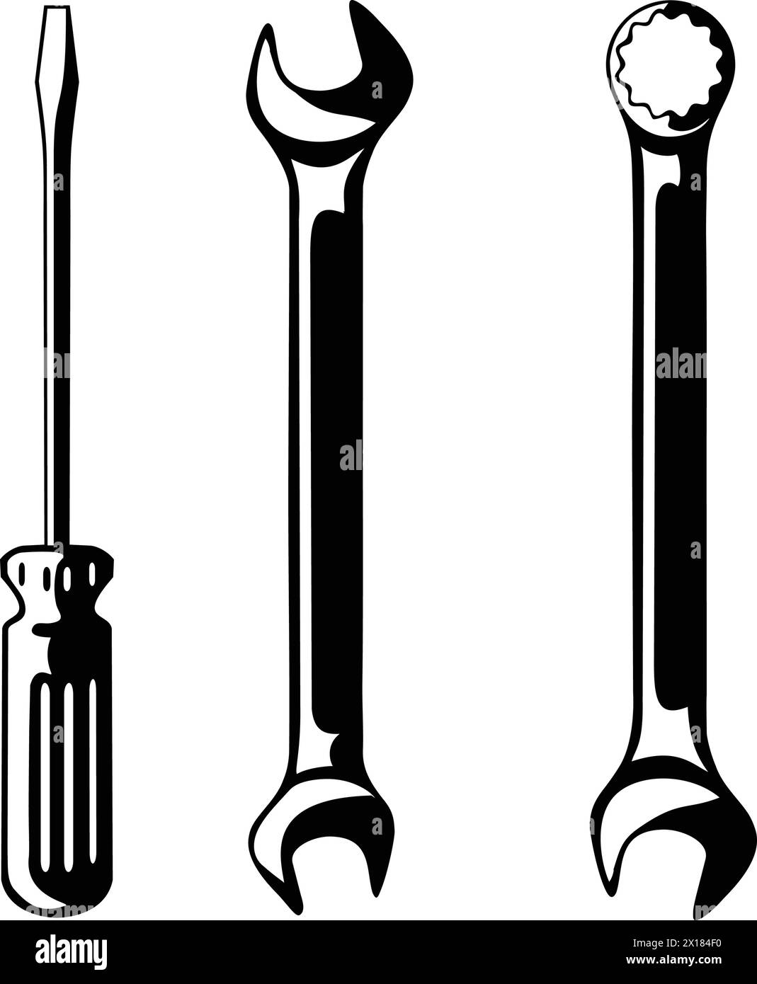 Wrench outline Black and White Stock Photos & Images - Alamy
