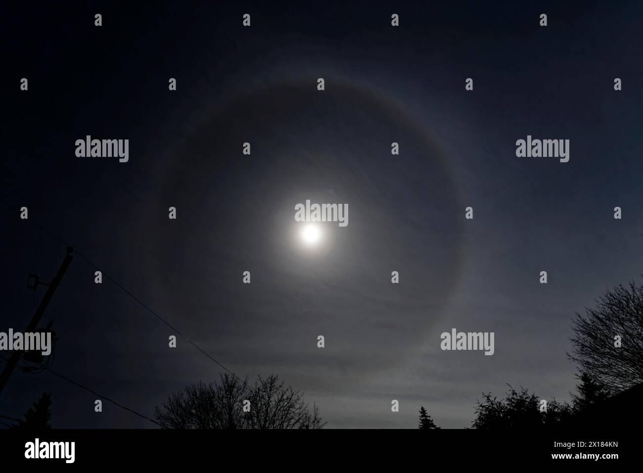 Nature, astronomy, halo during the total solar eclipse 2024, Province ...