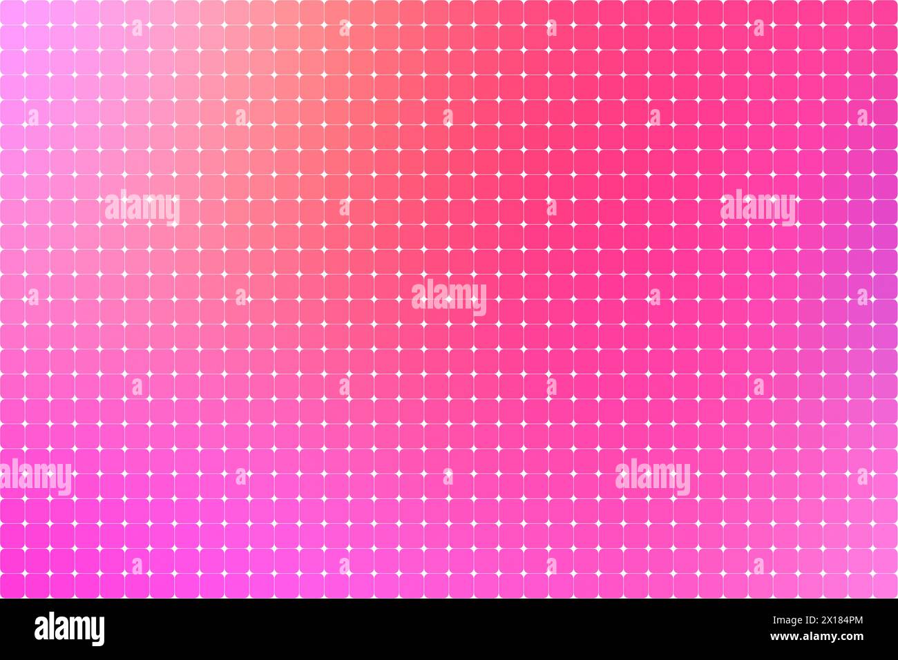Abstract grid background of rounded vibrant and bright pink and purple ...