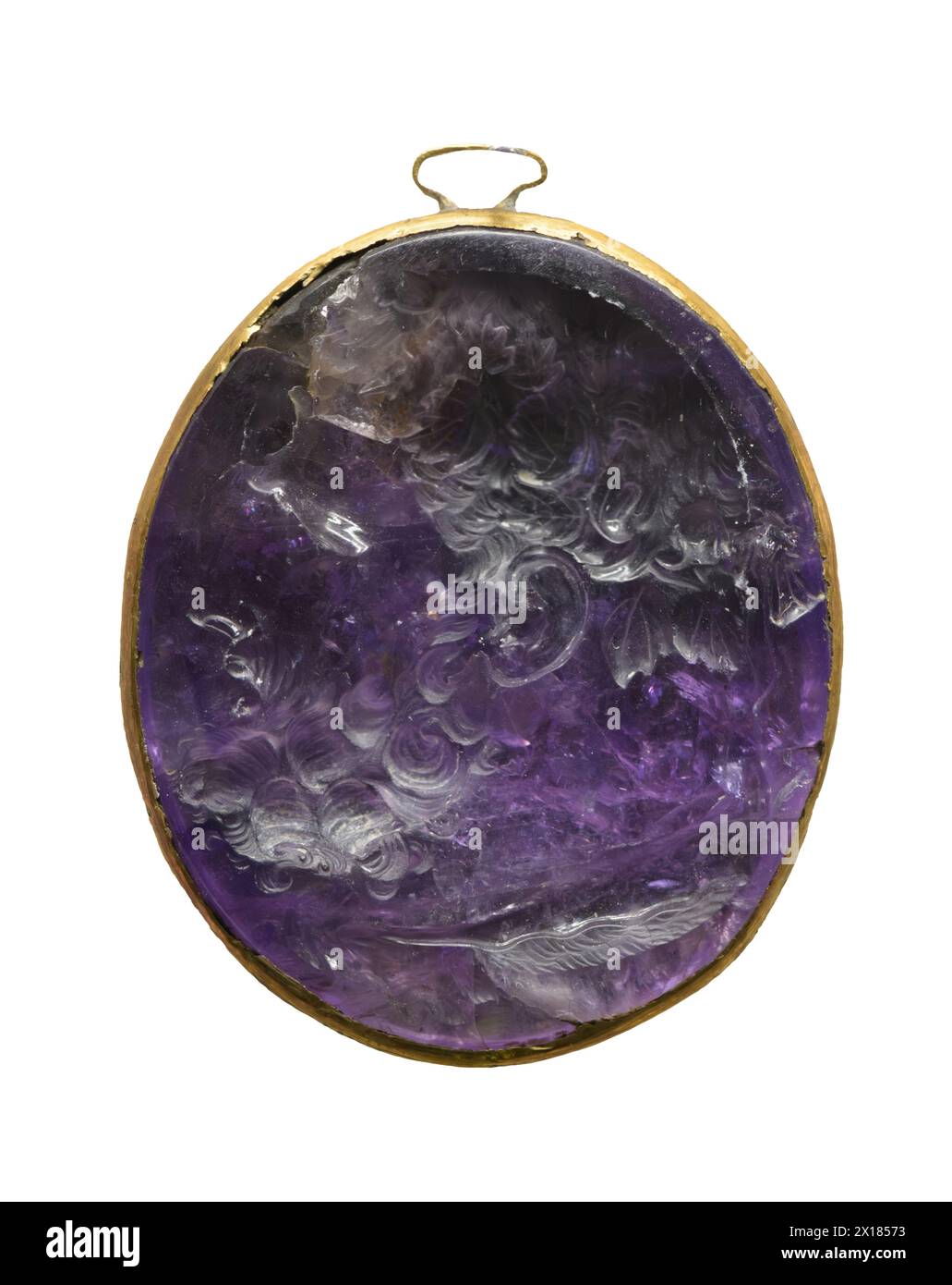 The amethyst intaglio with the head of Hercules. Ancient Roman Stock ...