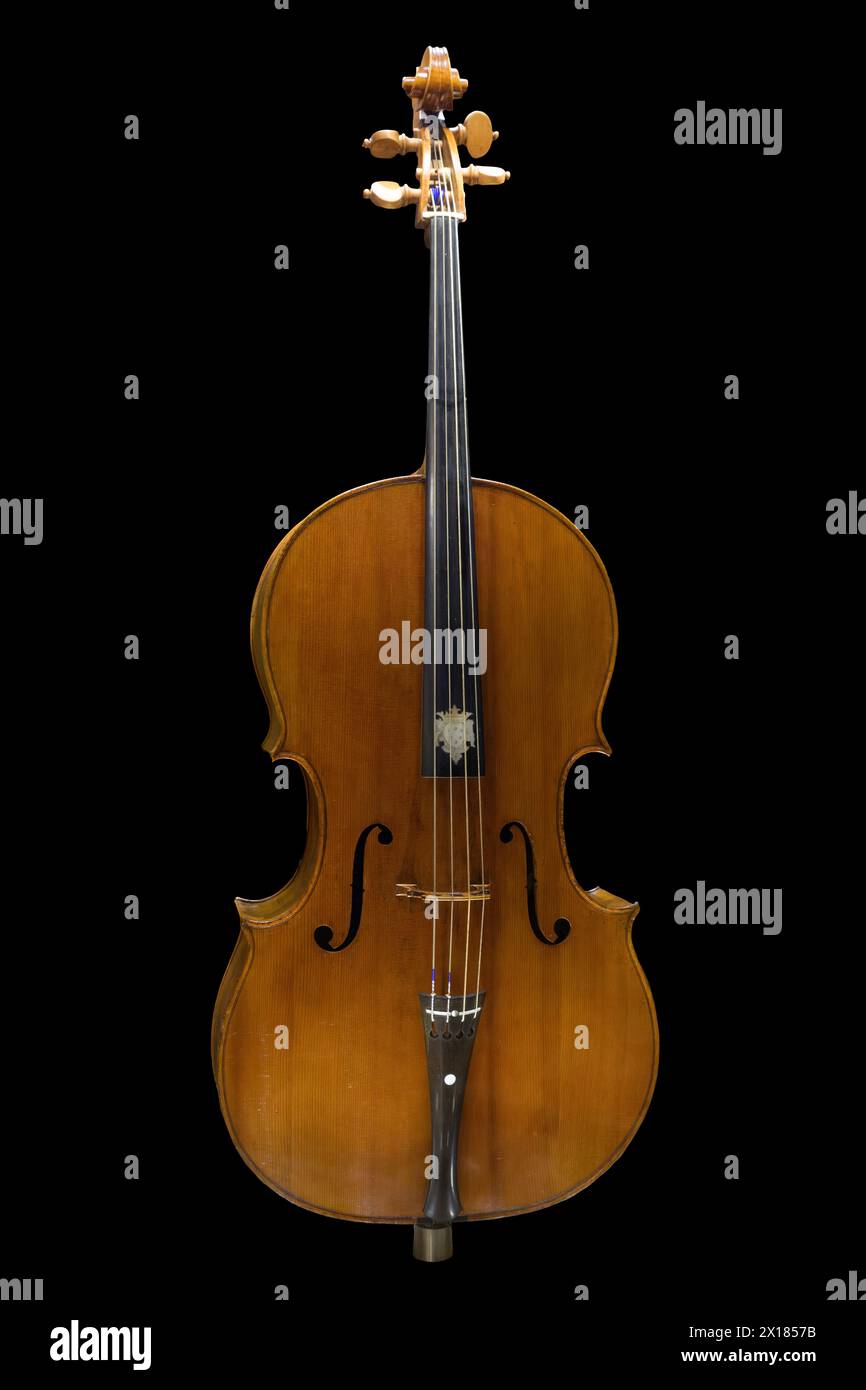 Cello by Nicolo Amati isolated on black Stock Photo - Alamy