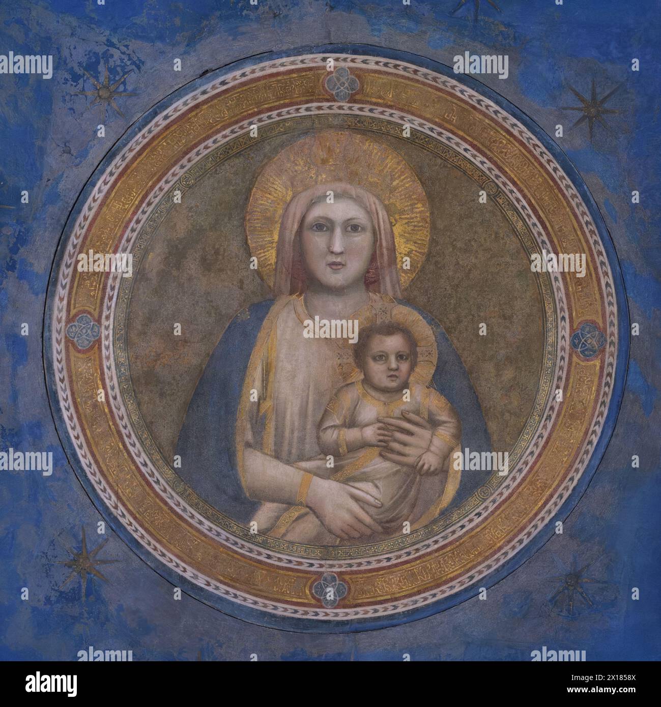 Fresco Giotto "Madonna and Child" in the ceiling of Scrovegni Chapel ...